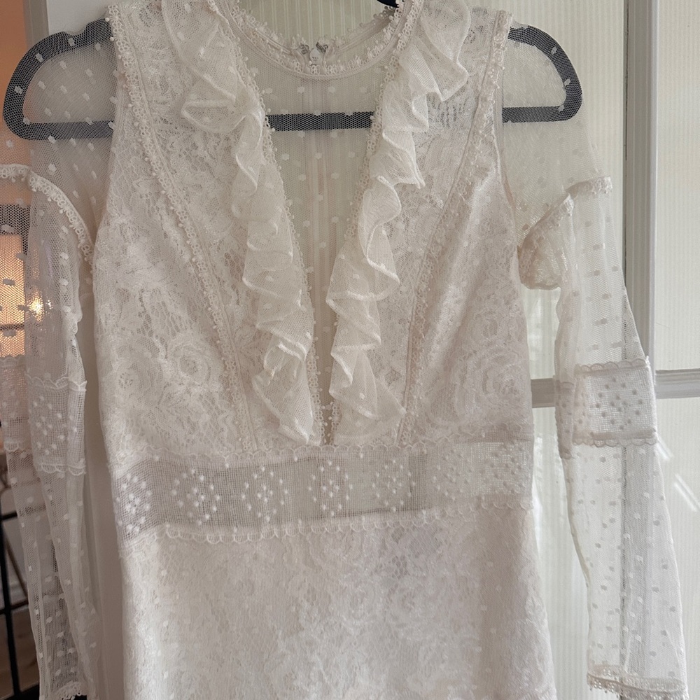 Alexis White Sheer Dress - Gem